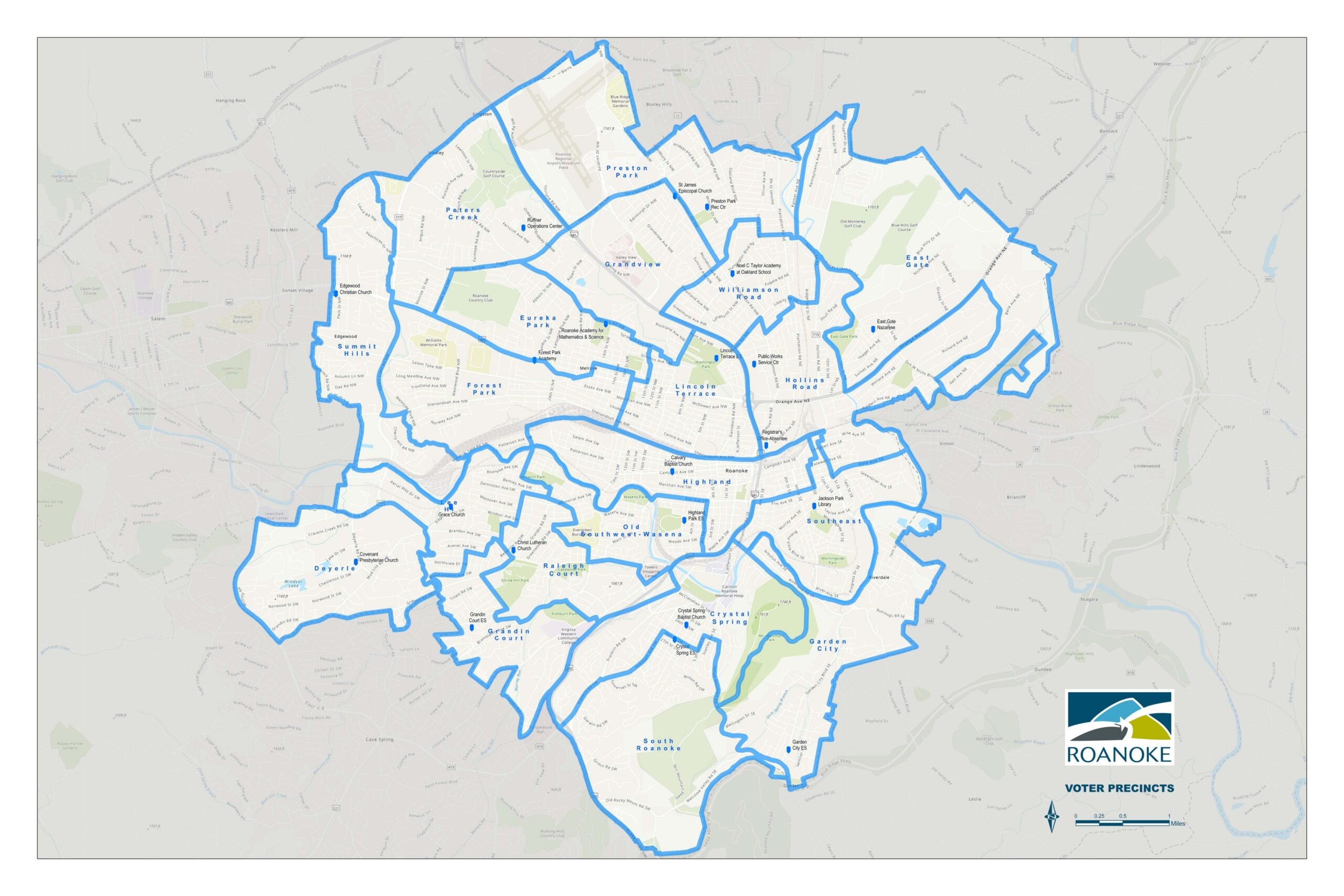 Roanoke City Precinct Map - Roanoke City Democratic Committee